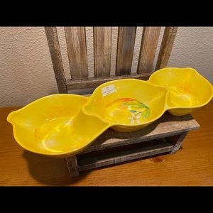 Wendy Bellissimo | Dining | Lemon 3 Compartment Serving Bowls Farmhouse ...